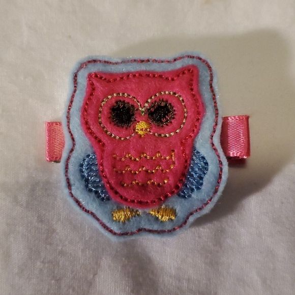 Accessories | New Hot Pinkblue Felt Owl Hair Clippy | Poshmark